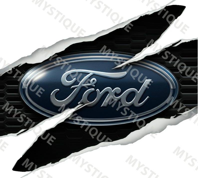 Ford Logo PNG Bundle, 11 Ripped Metal Designs for Sublimation and Pod ...