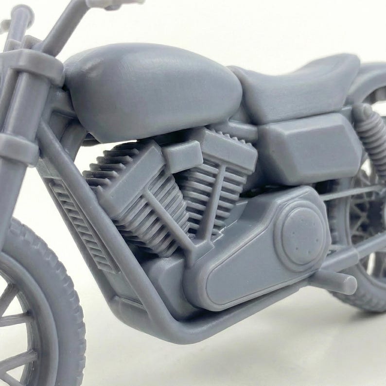 3D Printable Motorcycle STL File, High Detail Chopper Bike, STL for 3D ...
