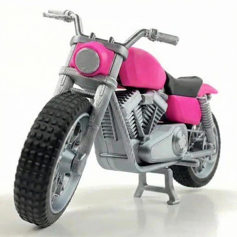 3D Printable Motorcycle STL File, High Detail Chopper Bike, STL for 3D ...