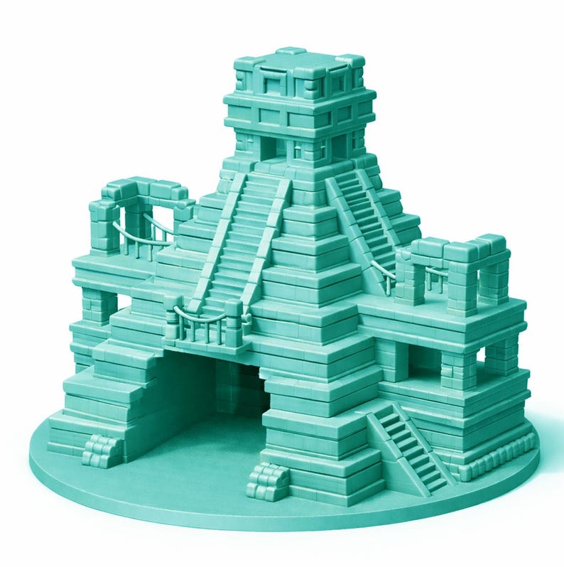 Aquarium Mayan Temple STL, 3D Printable Aquarium Decor, Ancient Temple ...