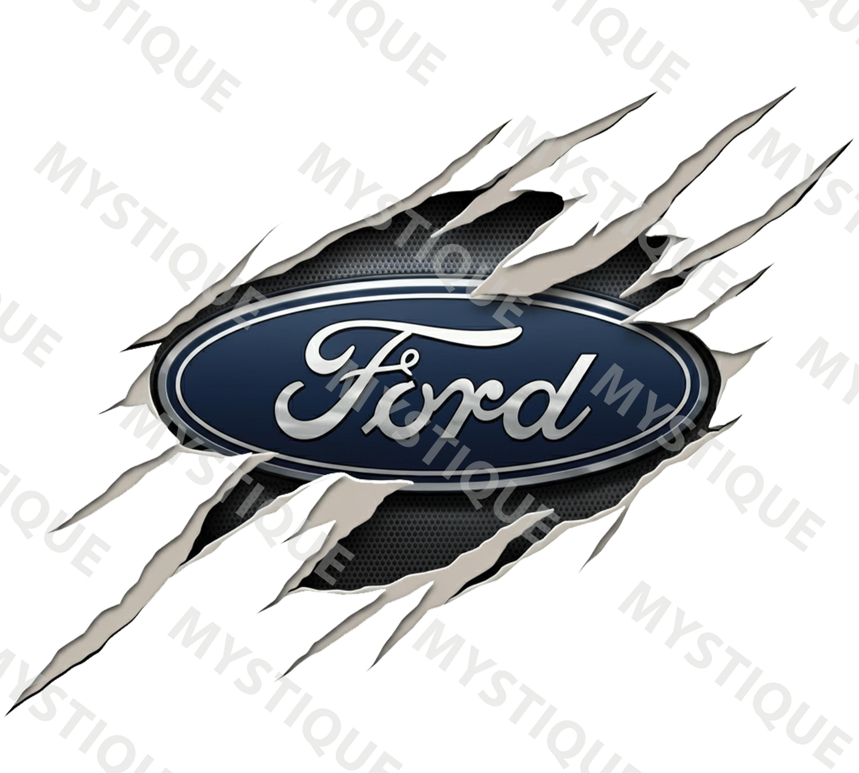Ford Logo PNG Bundle, 11 Ripped Metal Designs for Sublimation and Pod ...
