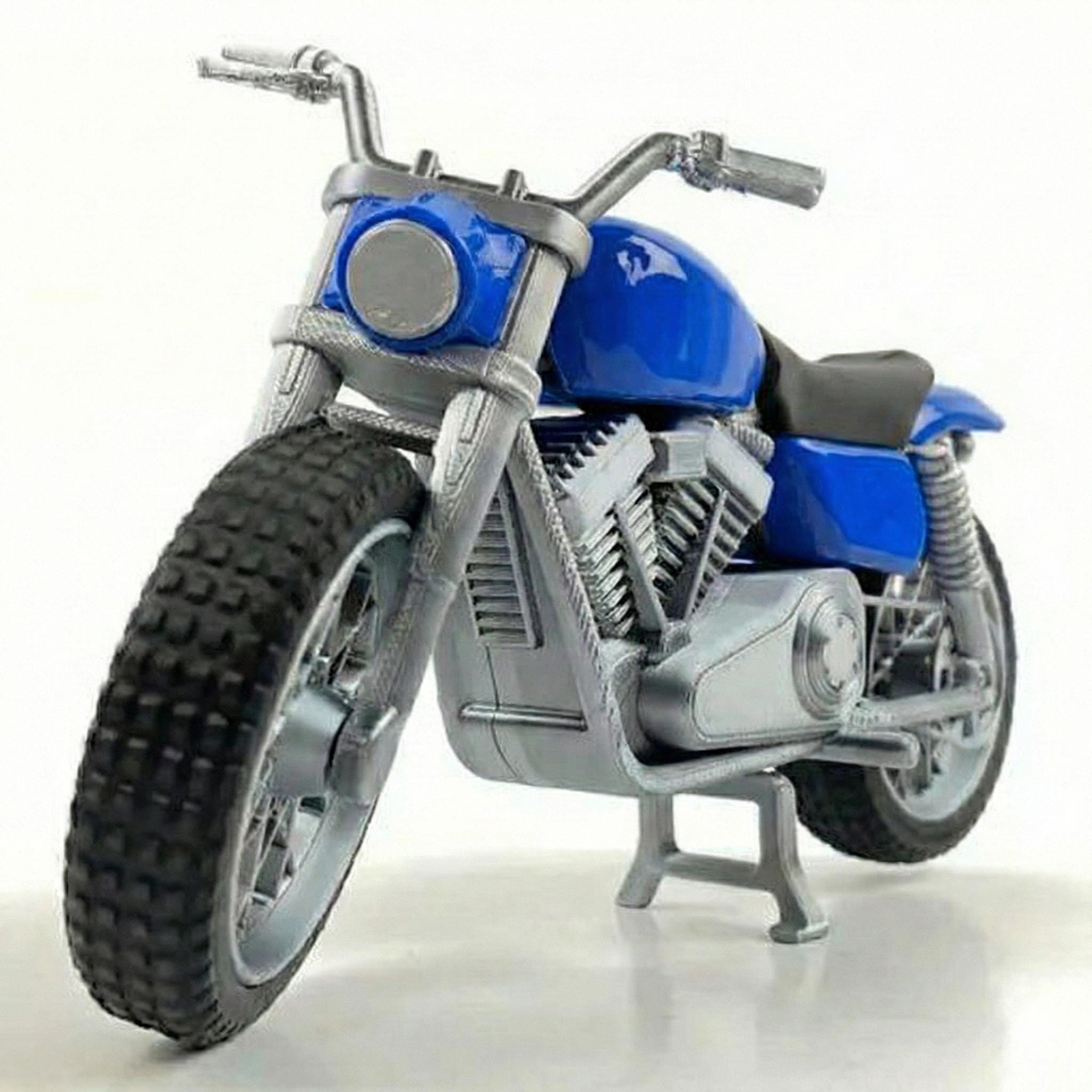 3D Printable Motorcycle STL File, High Detail Chopper Bike, STL for 3D ...