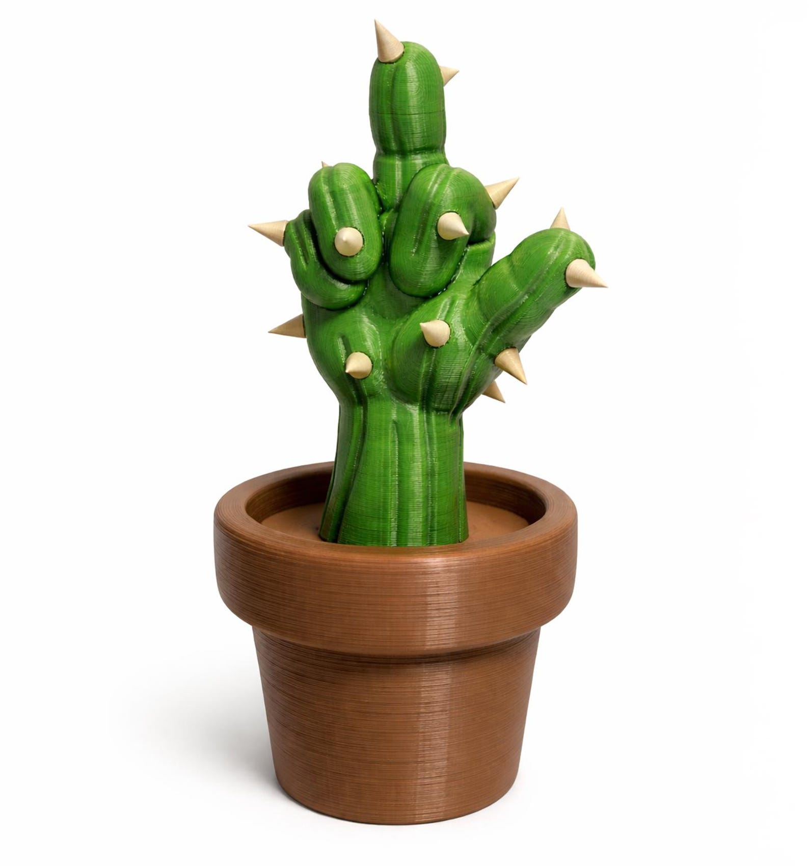 3D Printing File Middle Finger Cactus STL, Funny 3D Printed Cactus Pot ...