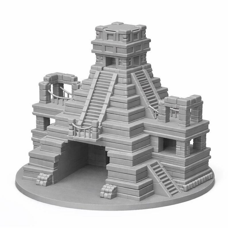 Aquarium Mayan Temple STL, 3D Printable Aquarium Decor, Ancient Temple ...