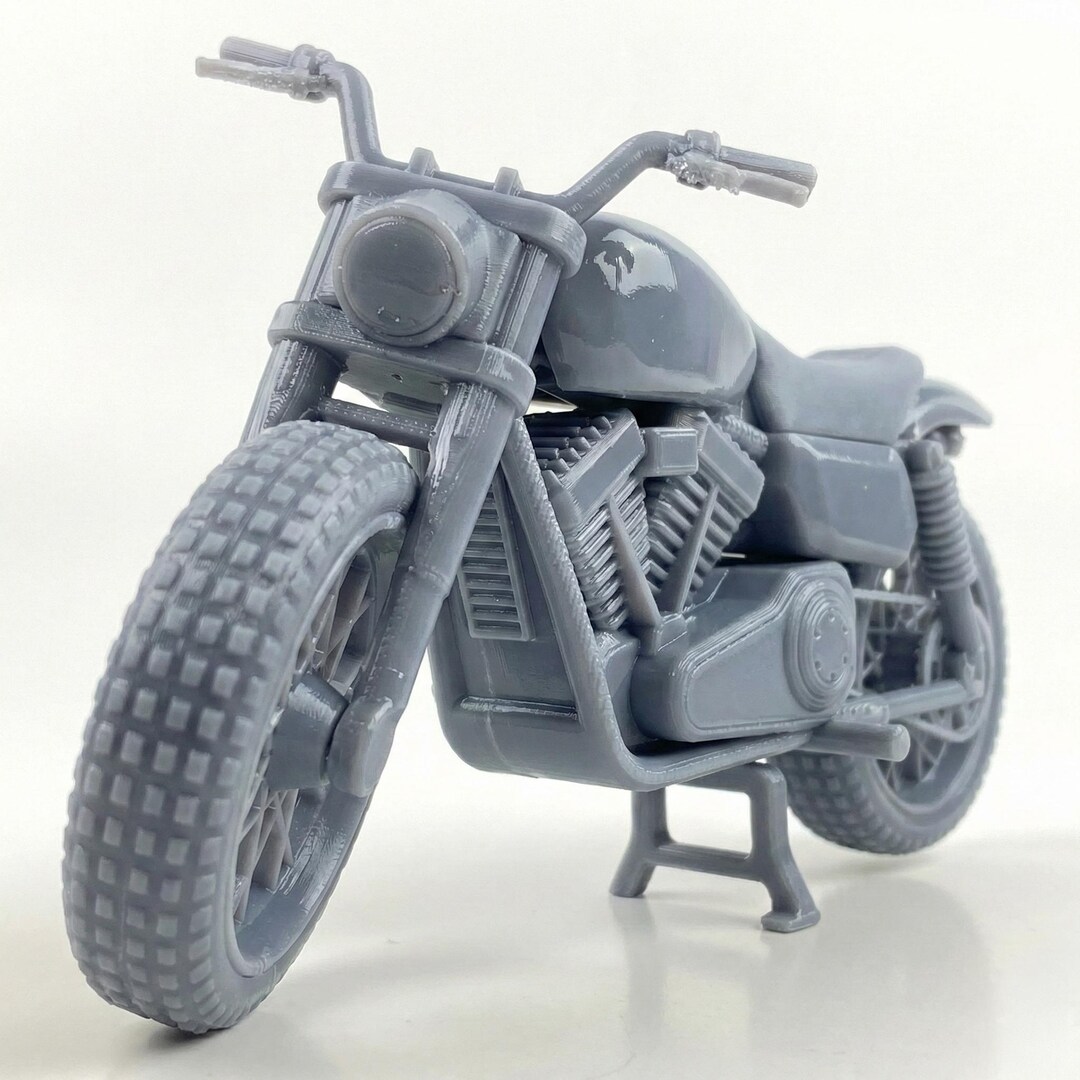 3D Printable Motorcycle STL File, High Detail Chopper Bike, STL for 3D ...