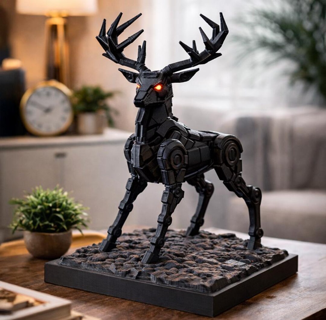 Mechanical Stag 3D Print STL, Mecha Deer 3D Model, 3D Printable Animal ...
