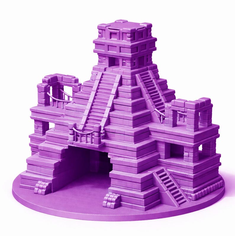 Aquarium Mayan Temple STL, 3D Printable Aquarium Decor, Ancient Temple ...