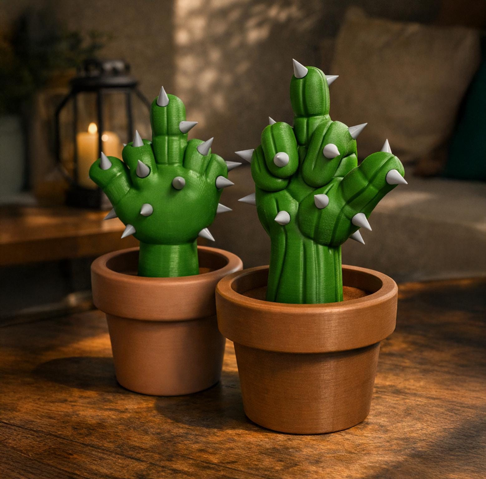 3D Printing File Middle Finger Cactus STL, Funny 3D Printed Cactus Pot ...