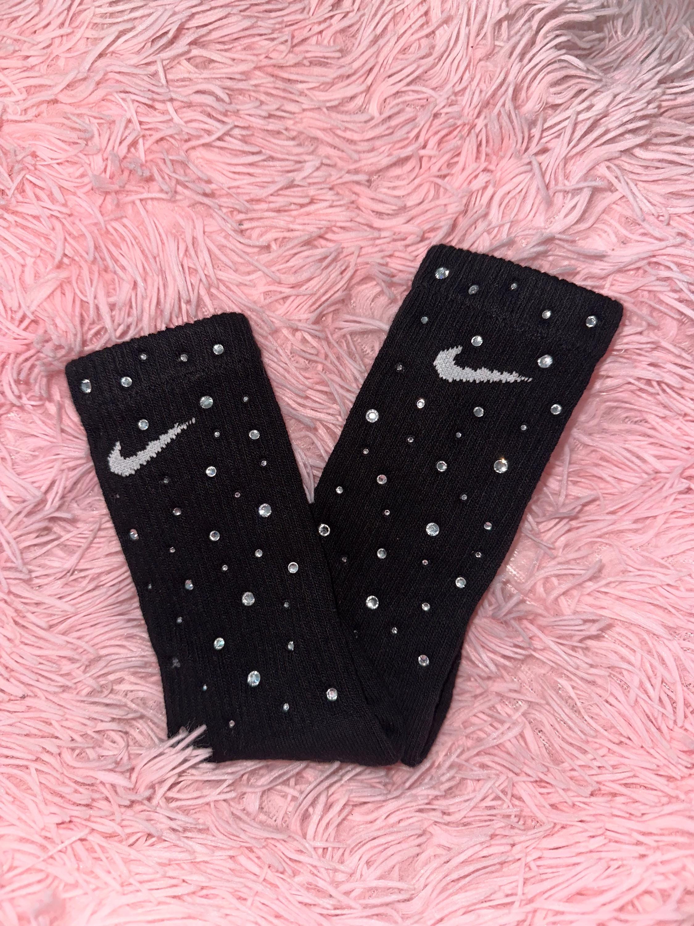 Rhinestoned Nike Socks - Etsy