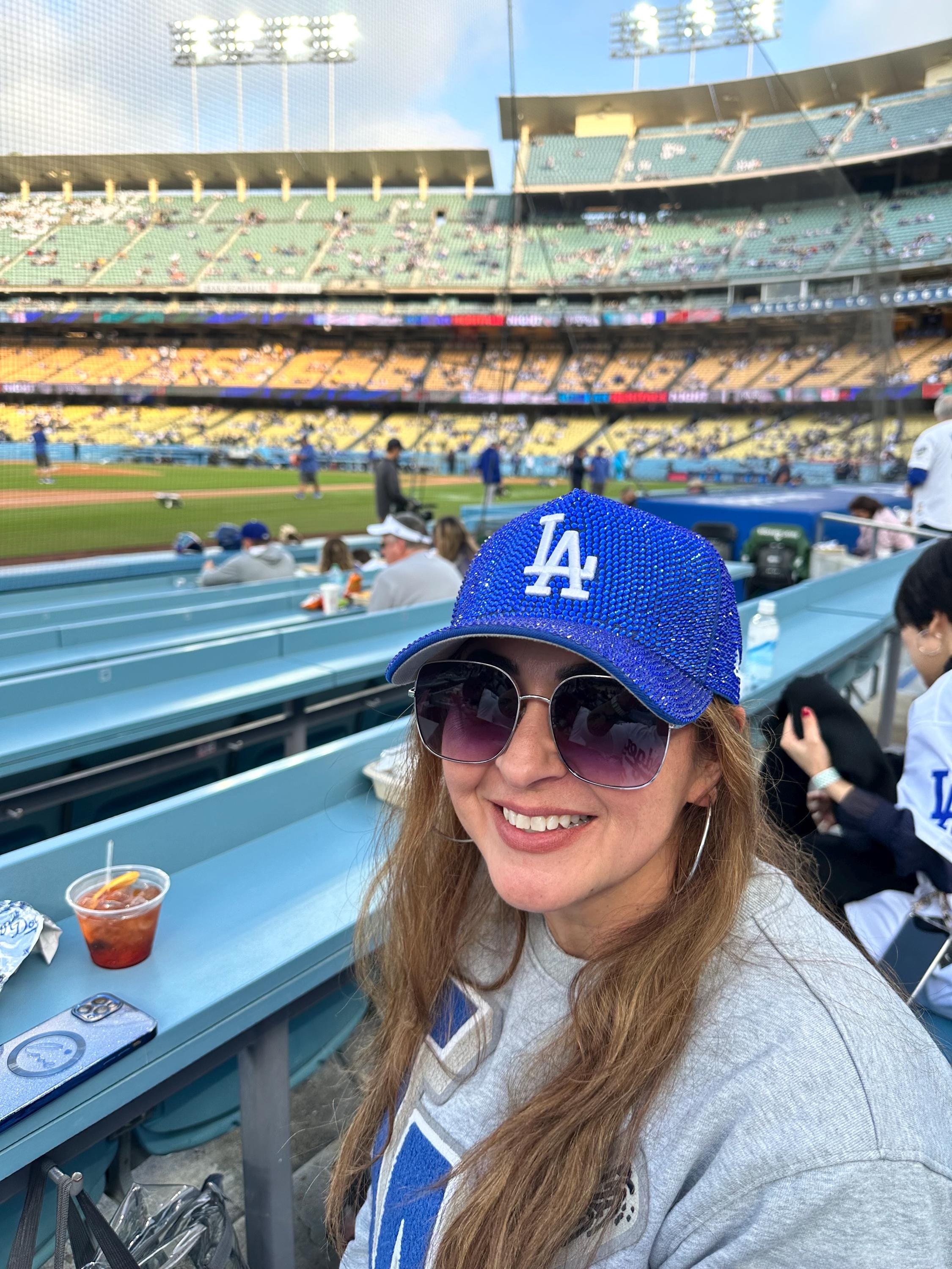 Blinged Out Blue Dodgers Baseball Cap - Etsy