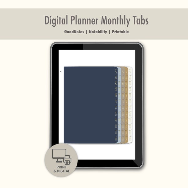 Monthly Planner Tabs - Etsy
