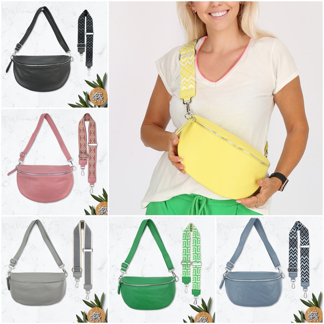 Leather Bum Bag for Women, Crossbody Bag, Small Belt Bag, Adjustable ...