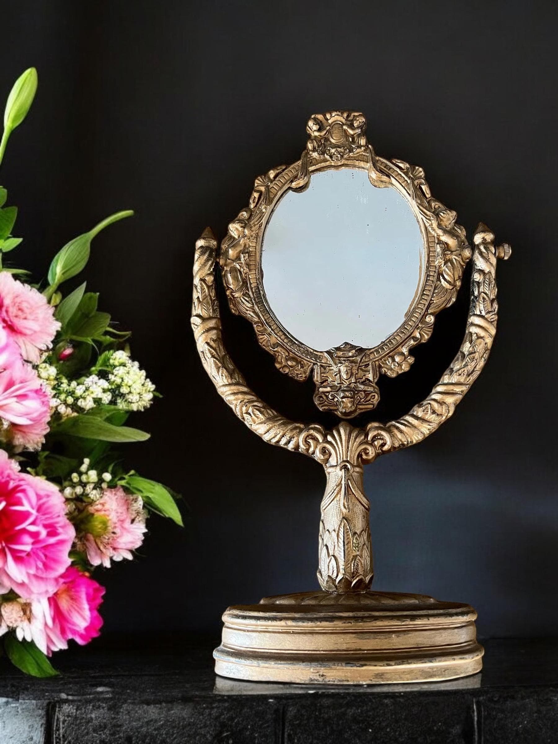 Antique Art Nouveau Table Top Mirror - Etsy