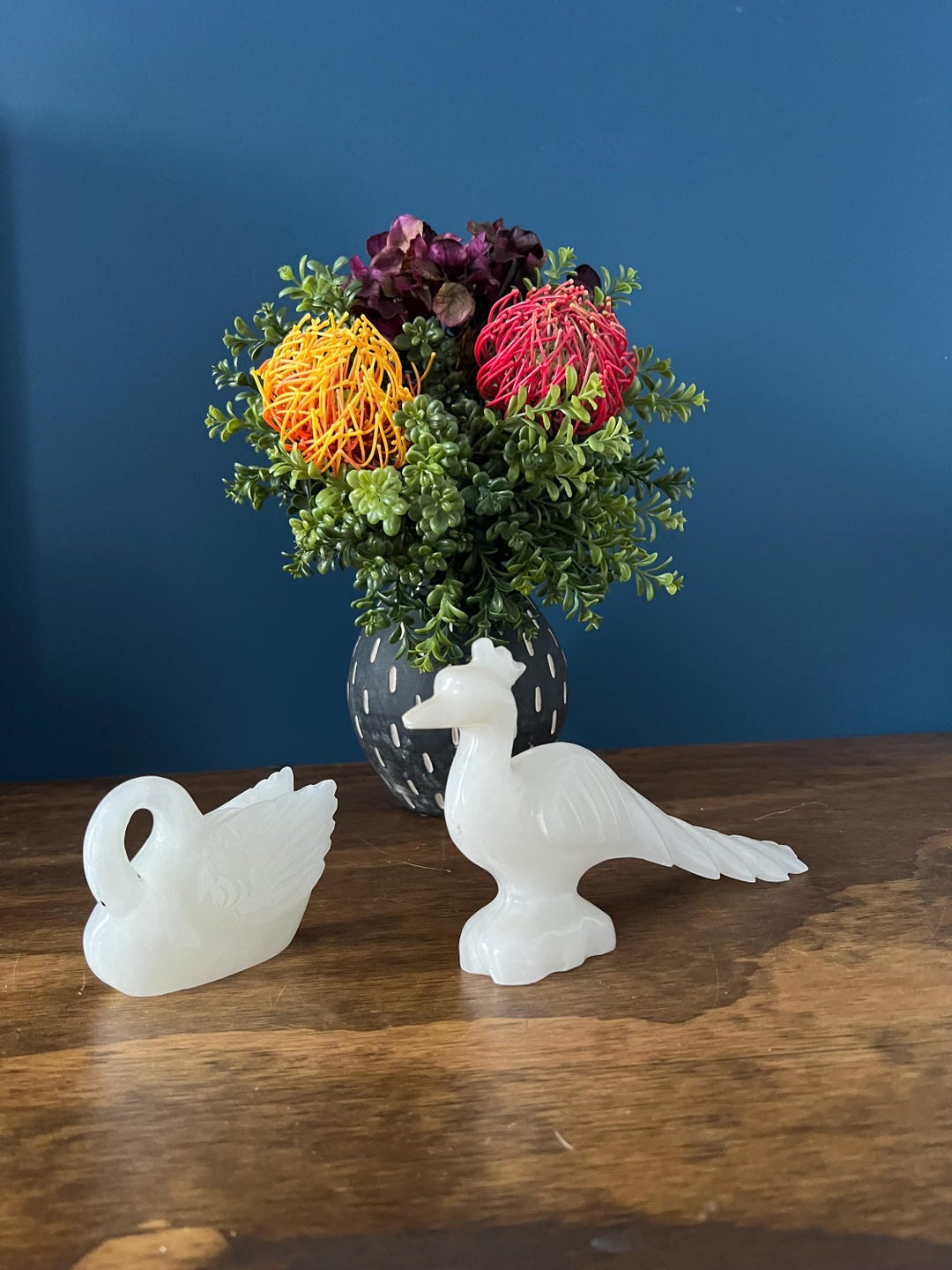 VTG Onyx Bird Figurines – Swan & Peacock - Etsy