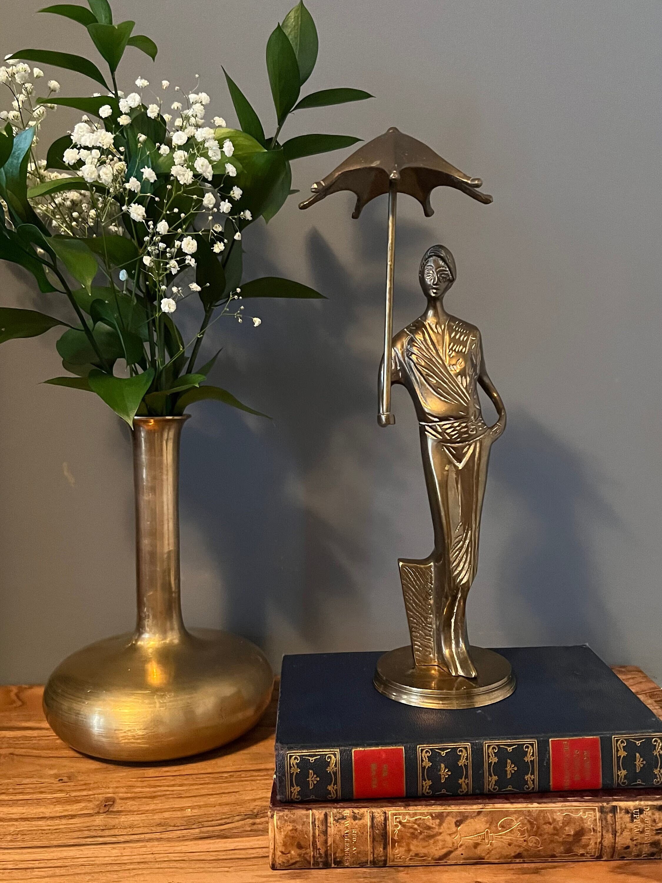 Vintage Brass Women Statue - Etsy