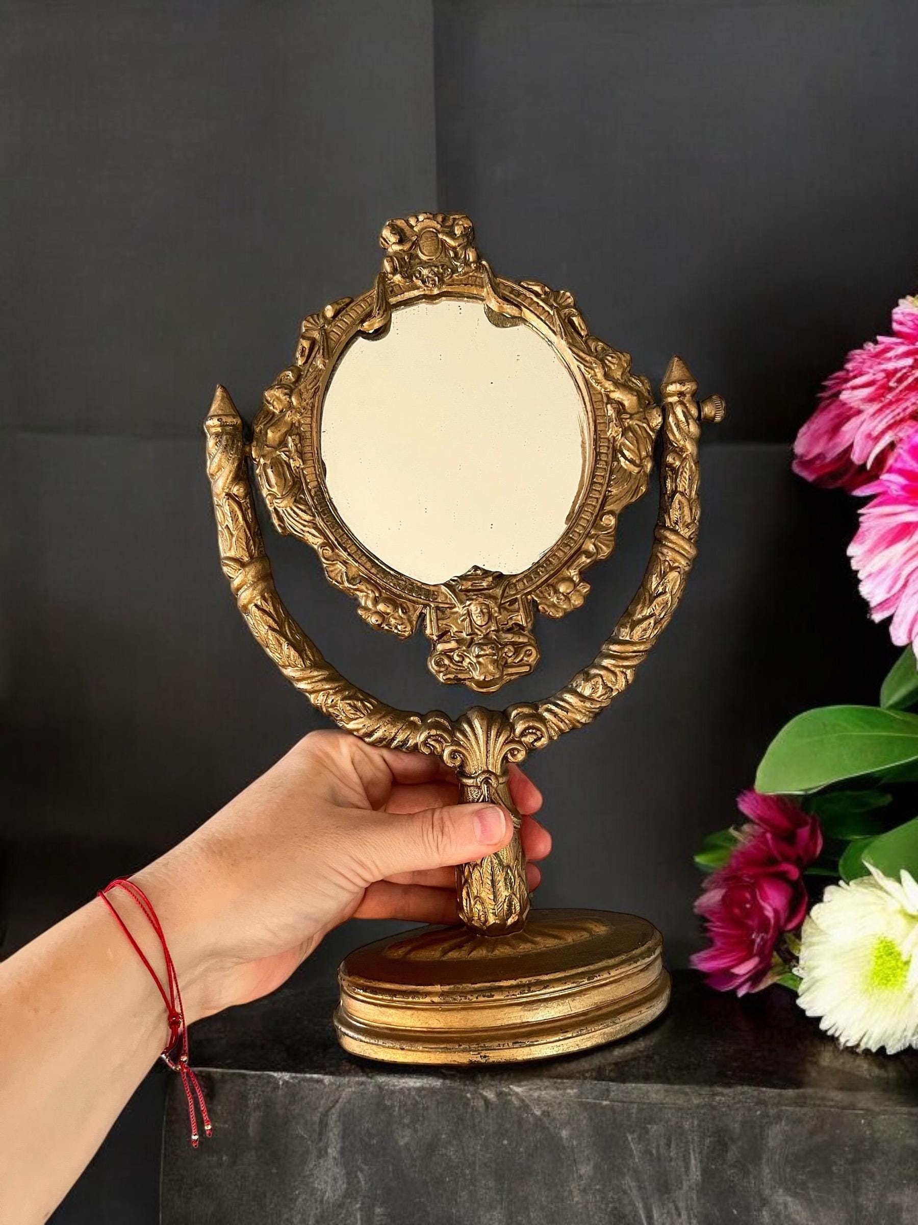 Antique Art Nouveau Table Top Mirror - Etsy