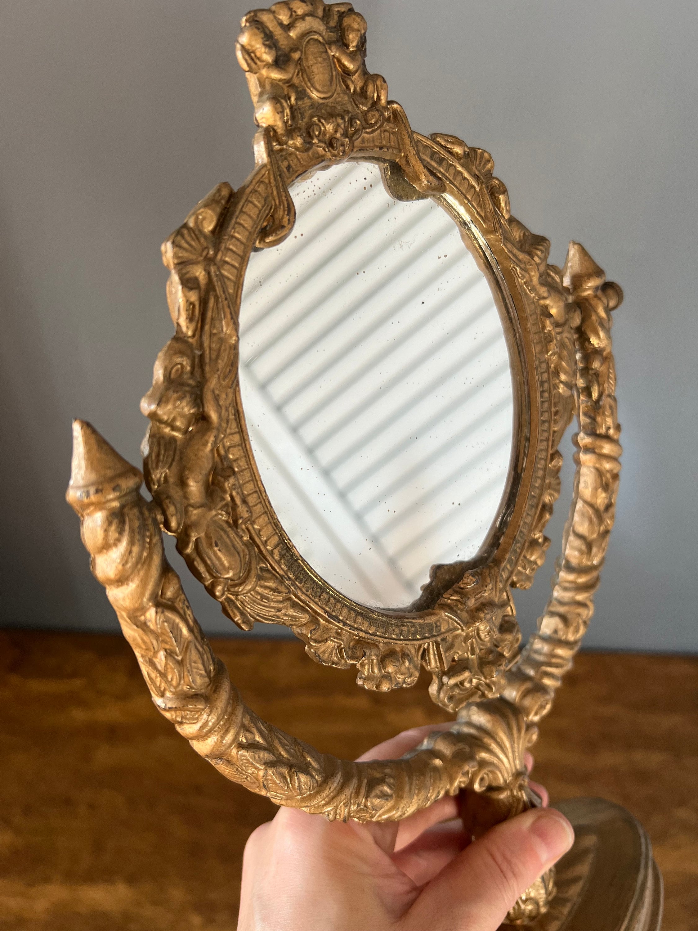Antique Art Nouveau Table Top Mirror - Etsy