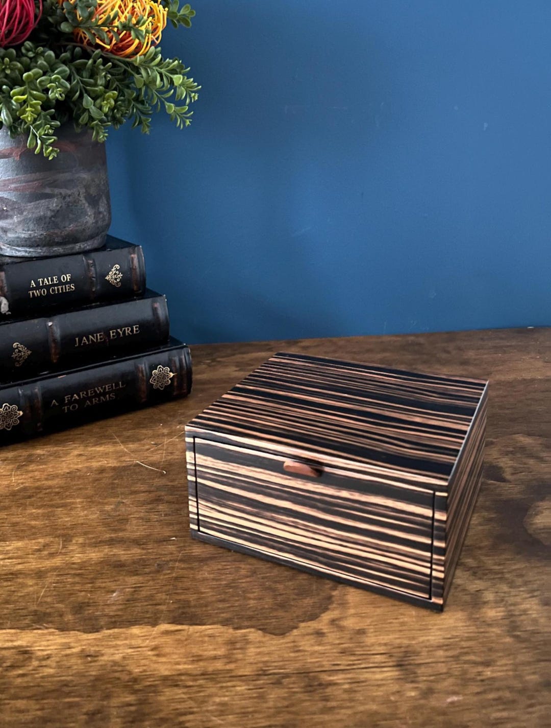 Luxury Zebrawood-style Decorative Box - Etsy