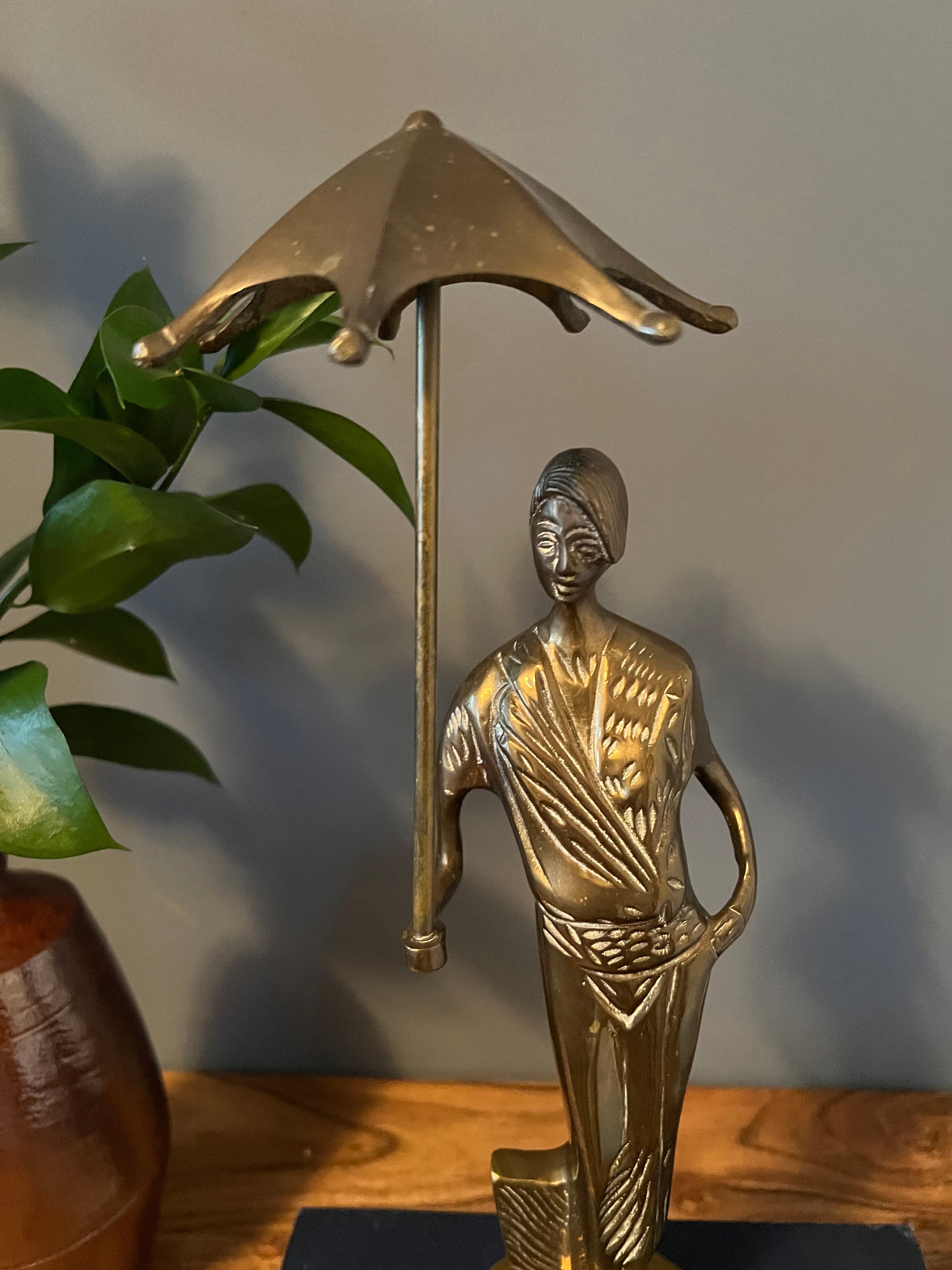 Vintage Brass Women Statue - Etsy