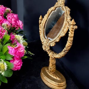 Antique Art Nouveau Table Top Mirror - Etsy