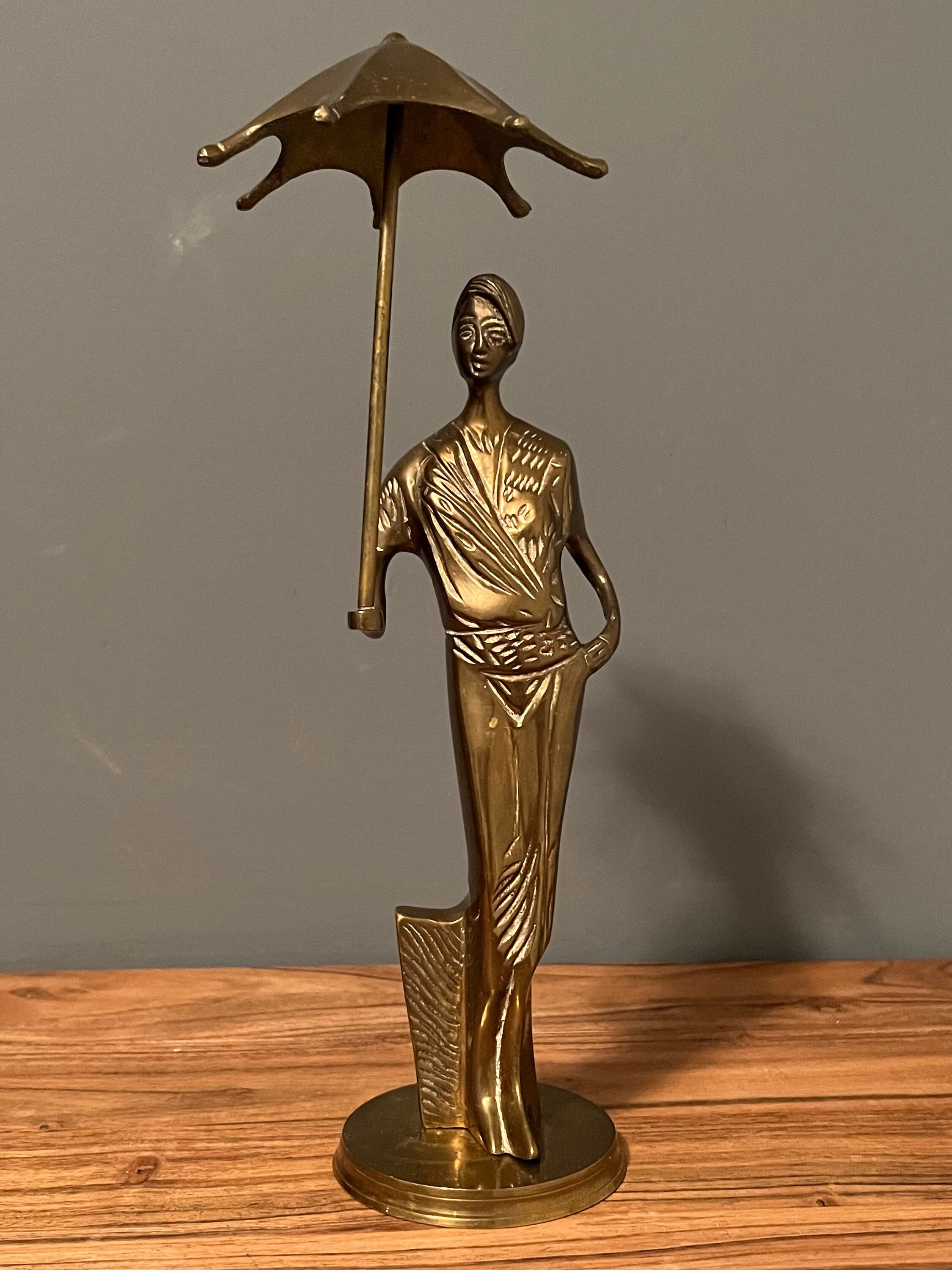 Vintage Brass Women Statue - Etsy