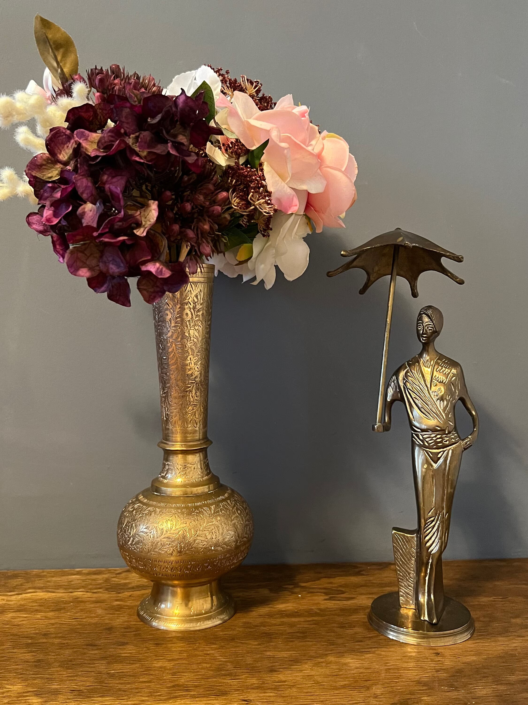 Vintage Brass Women Statue - Etsy