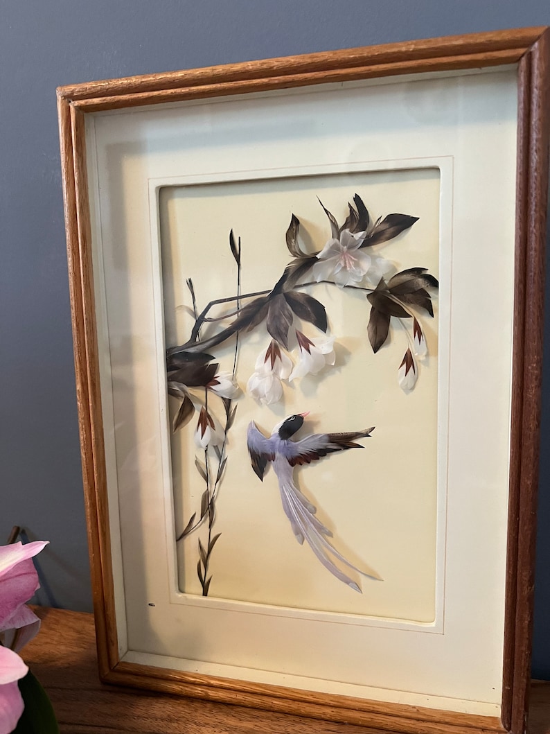 Faux Feather Shadow Box Artwork - Etsy