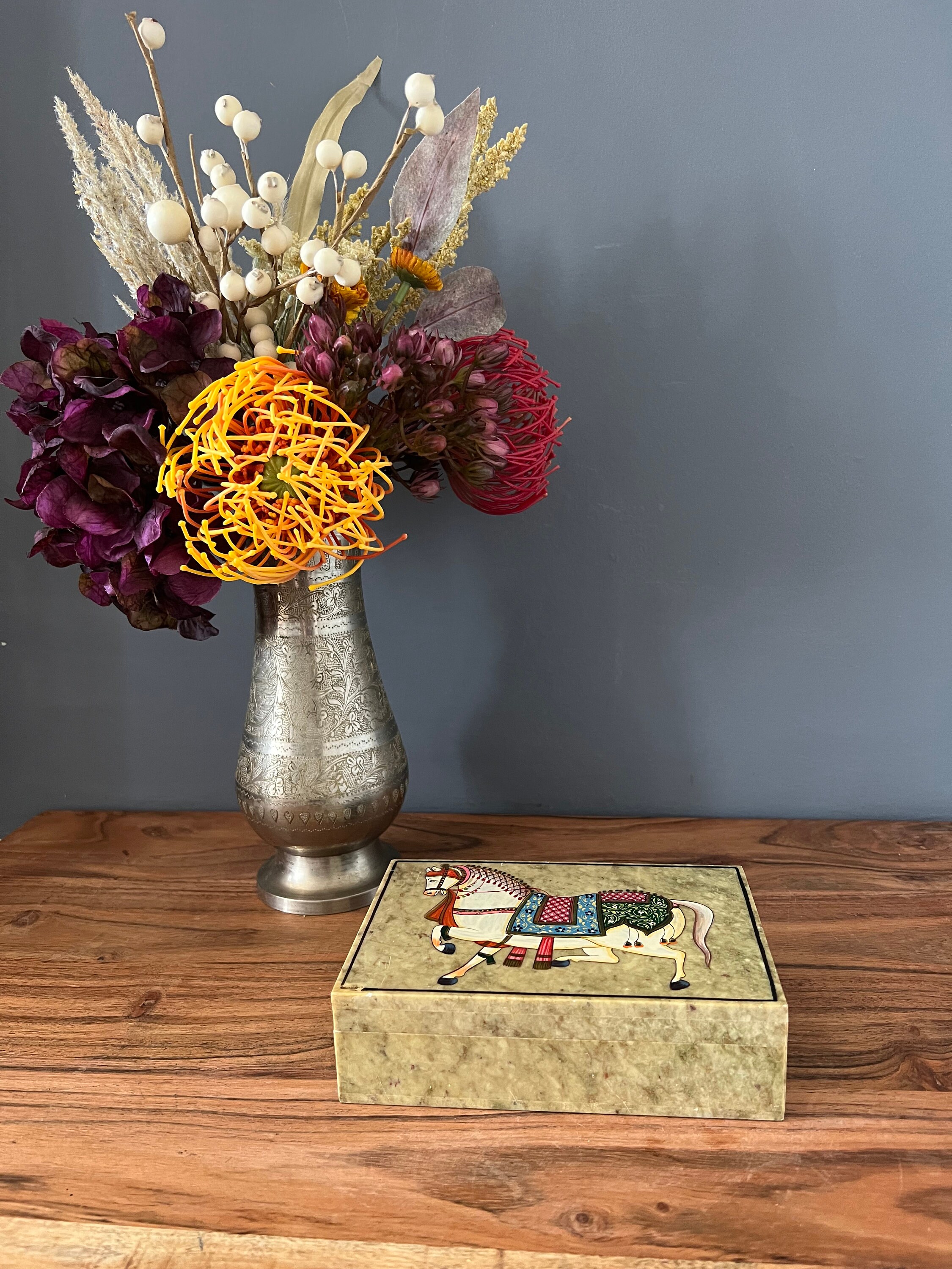 Rare Hand Painted Soapstone Box - Etsy