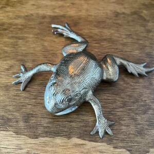Vintage Brass Frog Paper Weight - Etsy