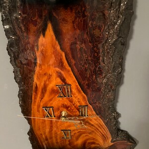 Vintage Burl Wood Wall Clock - Etsy
