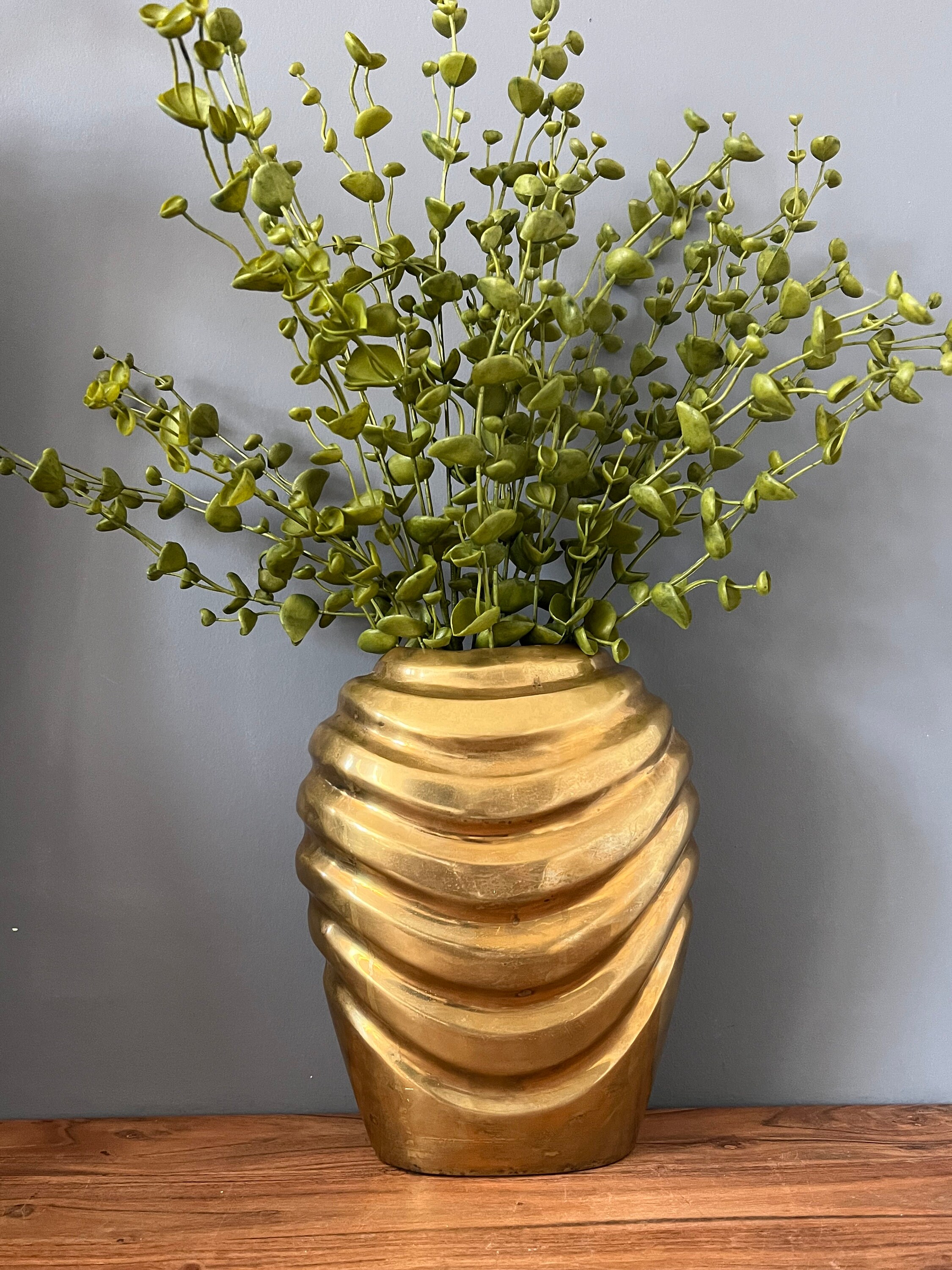 Frederick Cooper Art Deco Brass Vase - Etsy