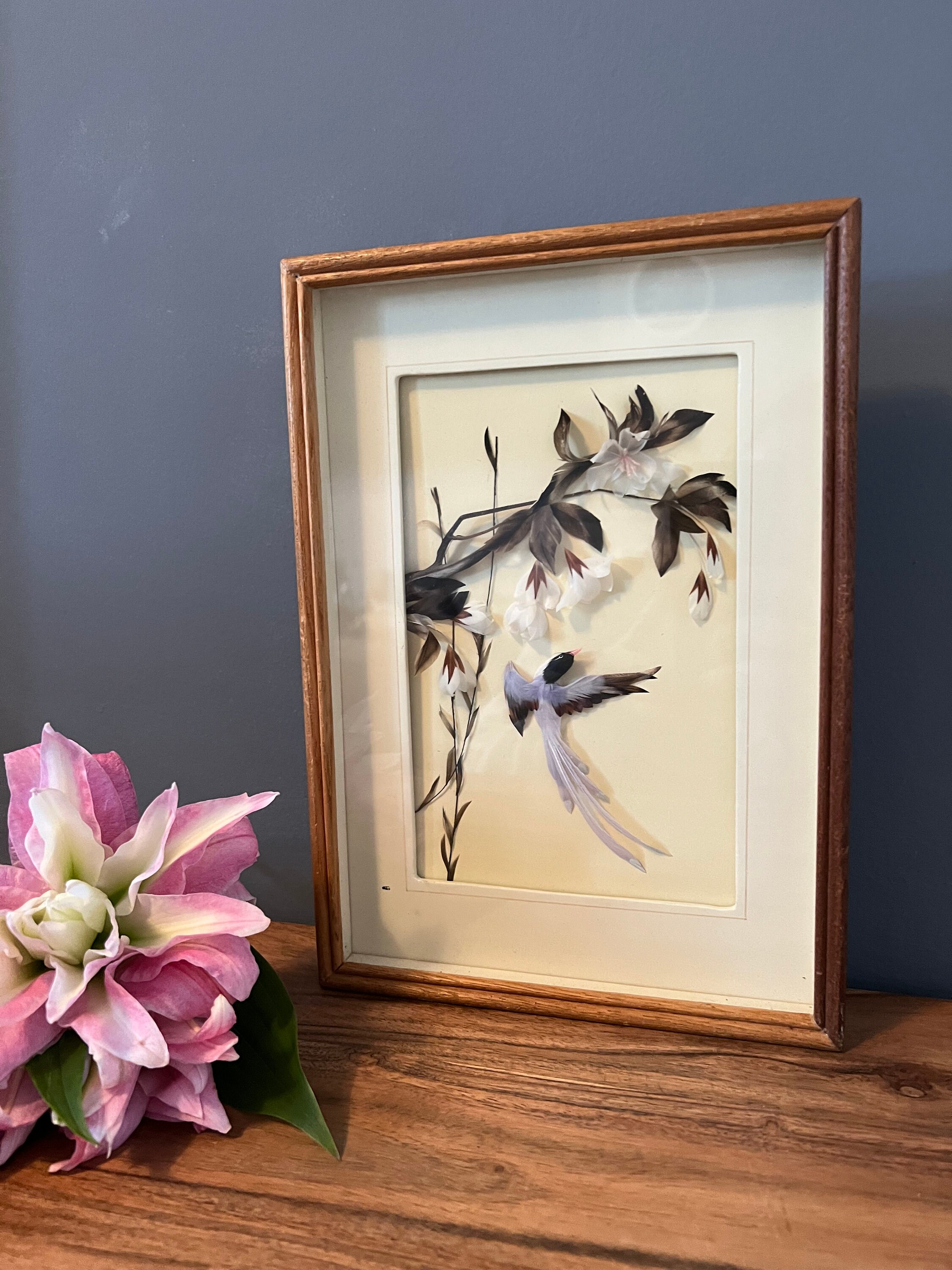 Faux Feather Shadow Box Artwork - Etsy