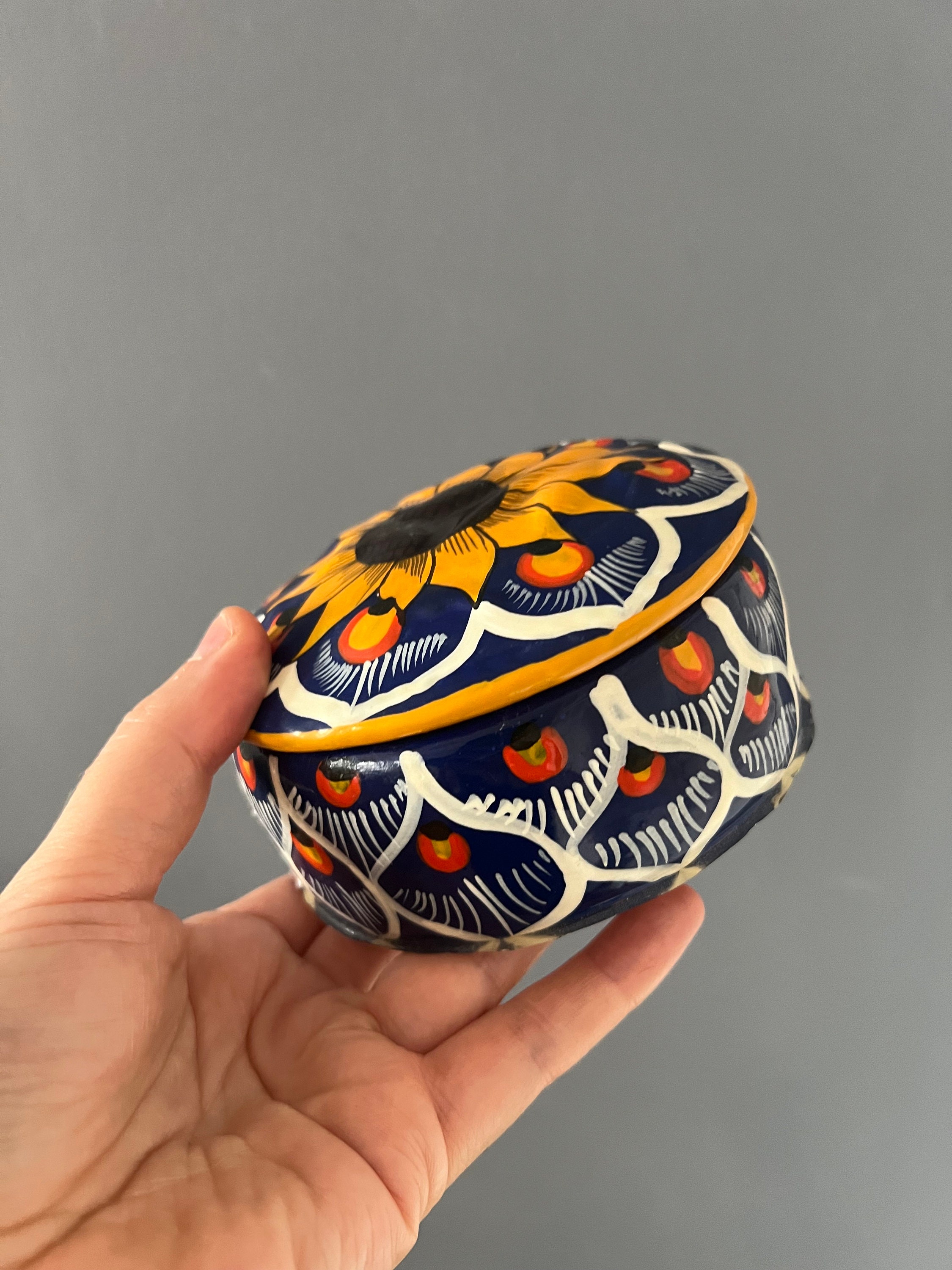 Gorgeous Hand Painted Mexican Ceramic Box - Etsy