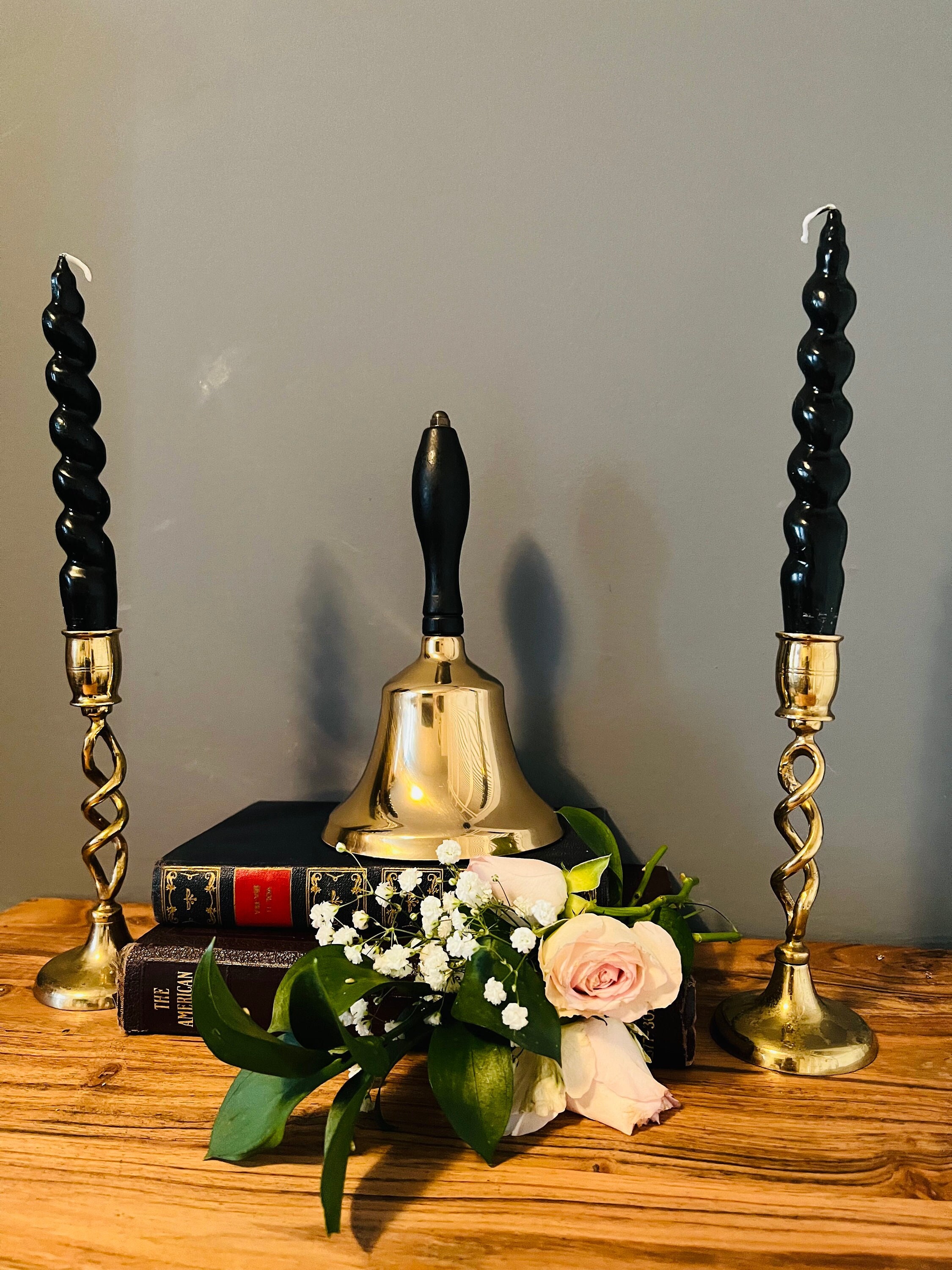 Large Vintage Brass School Bell - Etsy