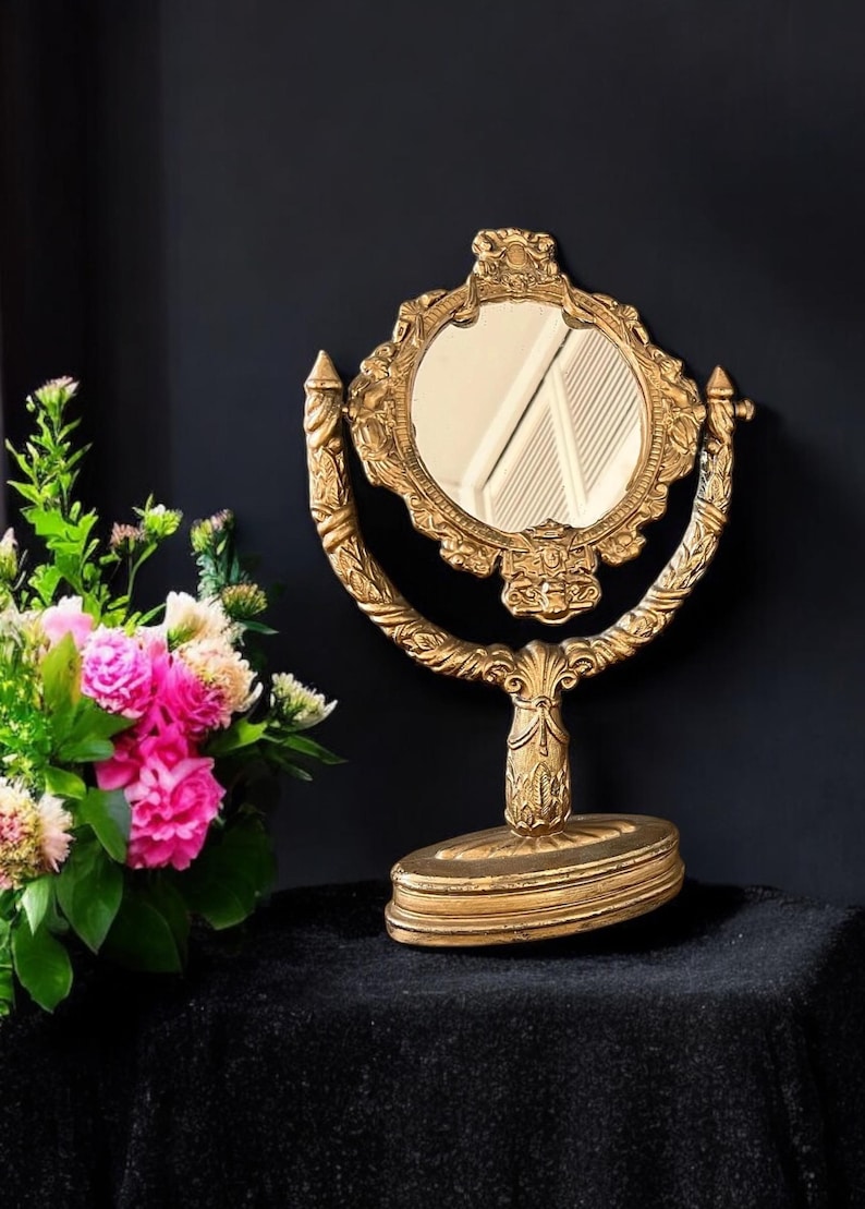 Antique Art Nouveau Table Top Mirror - Etsy