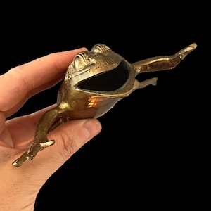 Vintage Brass Frog Paper Weight - Etsy