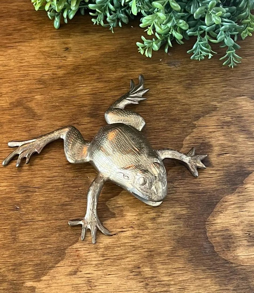 Vintage Brass Frog Paper Weight - Etsy