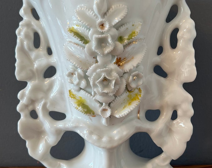 Antique French Porcelain Fan Flair Bridal Vase - Etsy