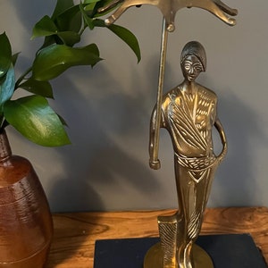 Vintage Brass Women Statue - Etsy