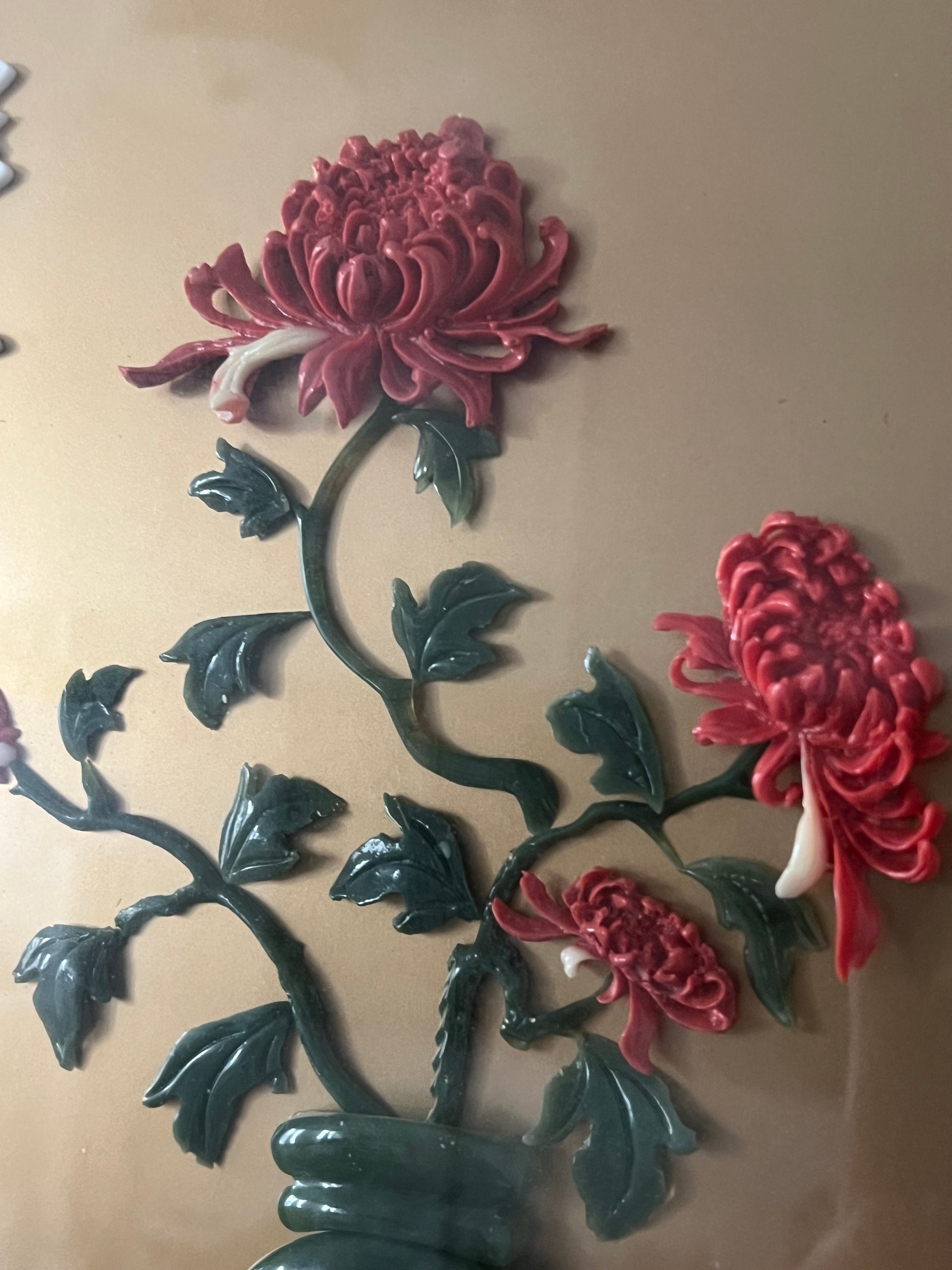 Vintage Jade Carved Shadow Box - Etsy