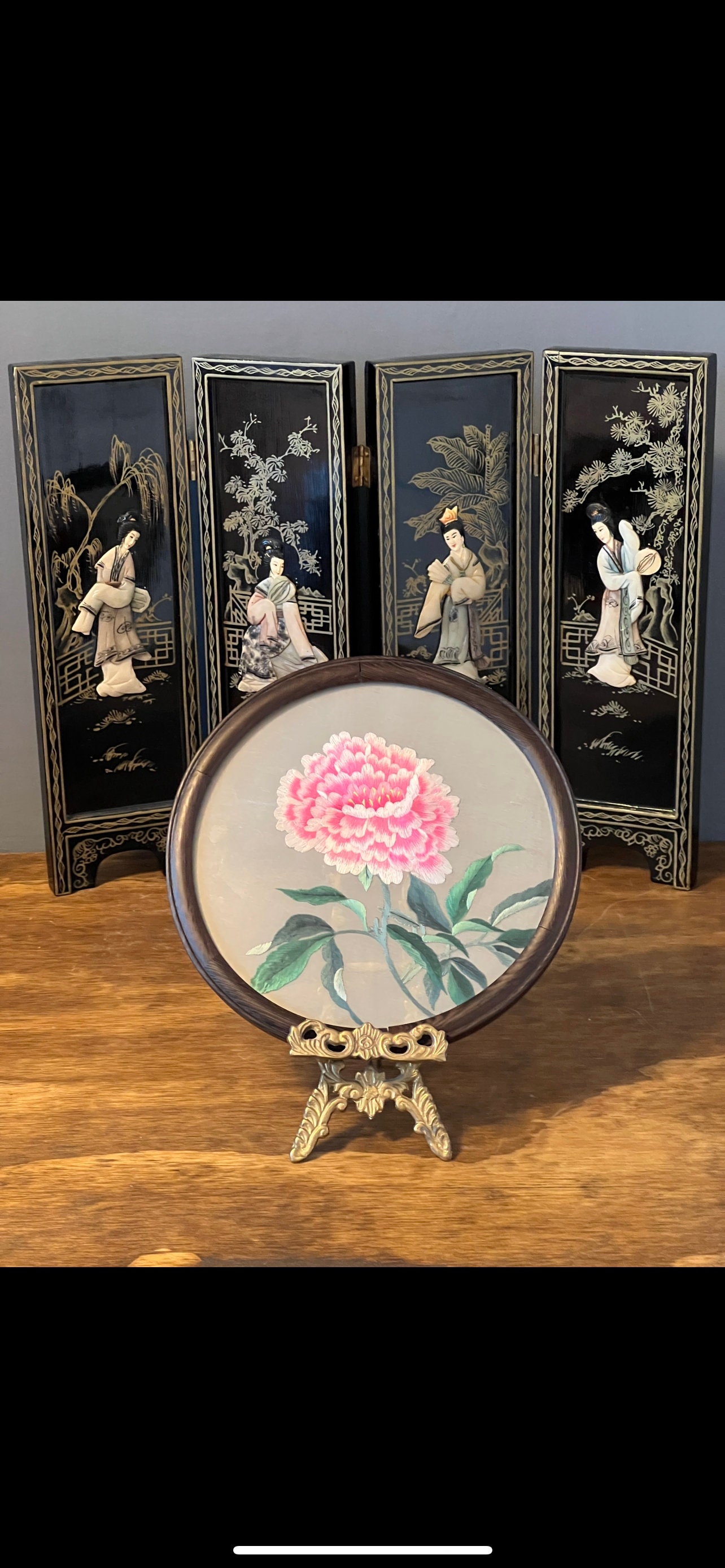 Chinese Suzhou Silk Embroidery Screen - Etsy