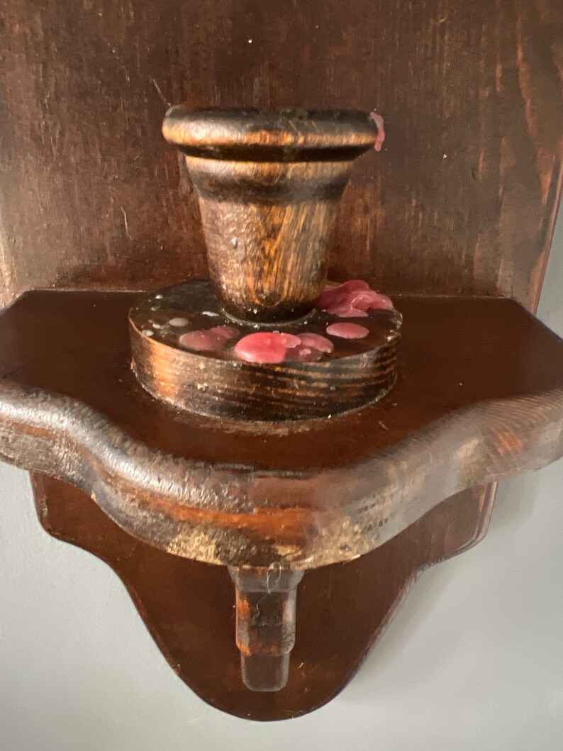 Vintage Wooden Wall Scone, Wall Decor - Etsy