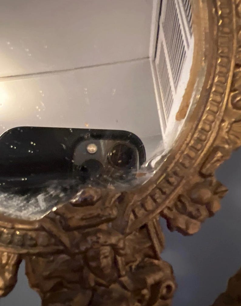 Antique Art Nouveau Table Top Mirror - Etsy