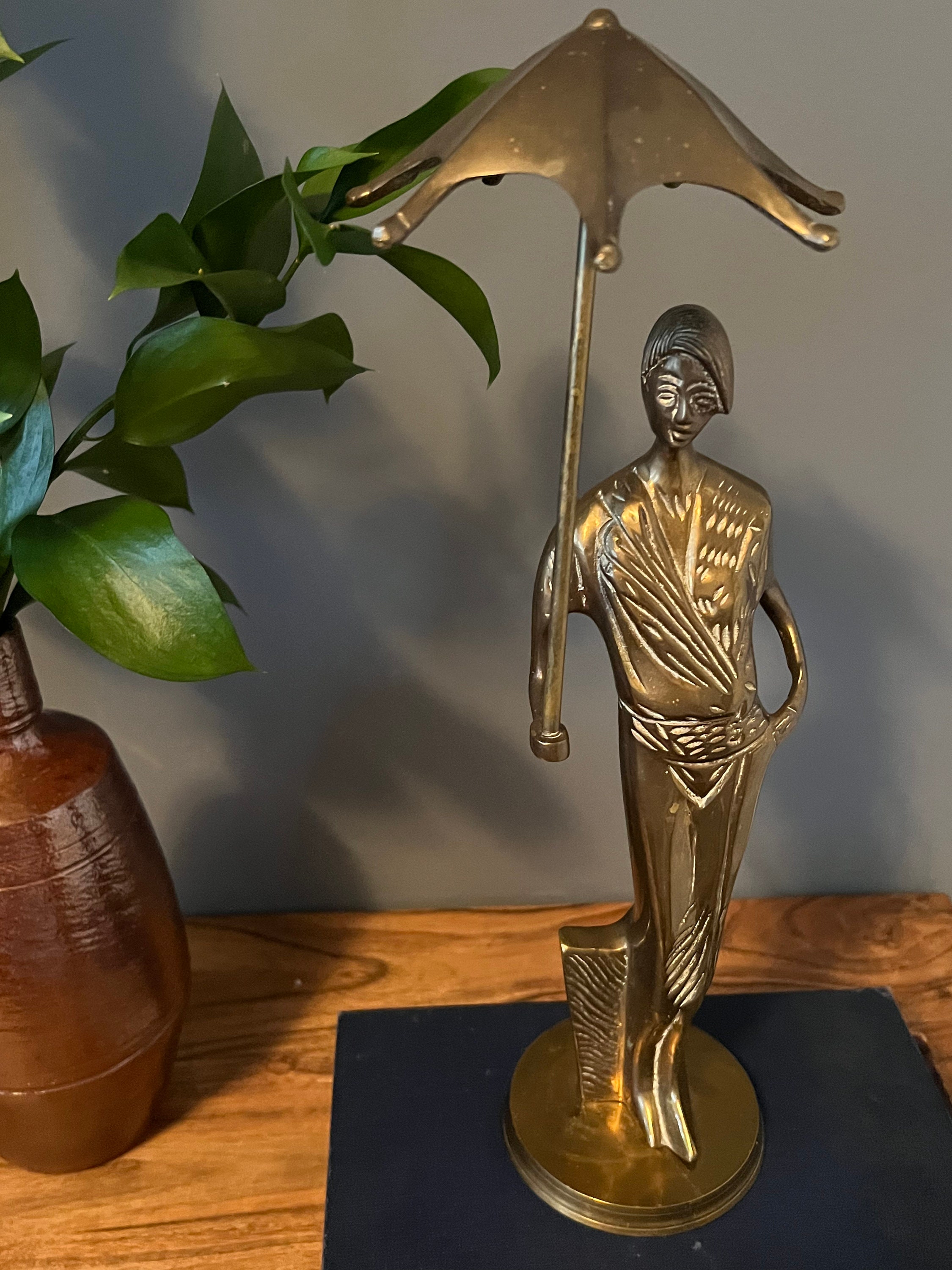 Vintage Brass Women Statue - Etsy