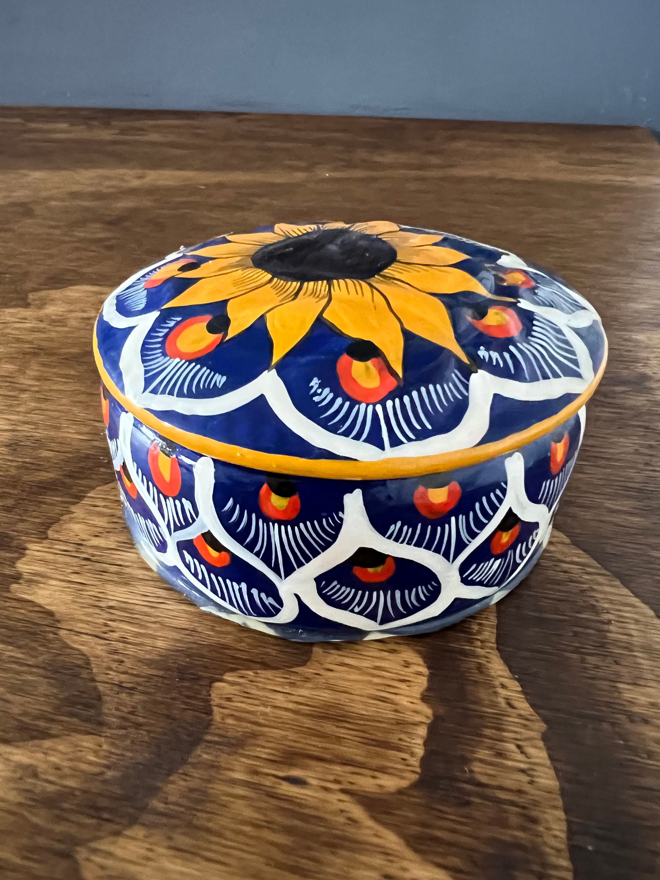 Gorgeous Hand Painted Mexican Ceramic Box - Etsy