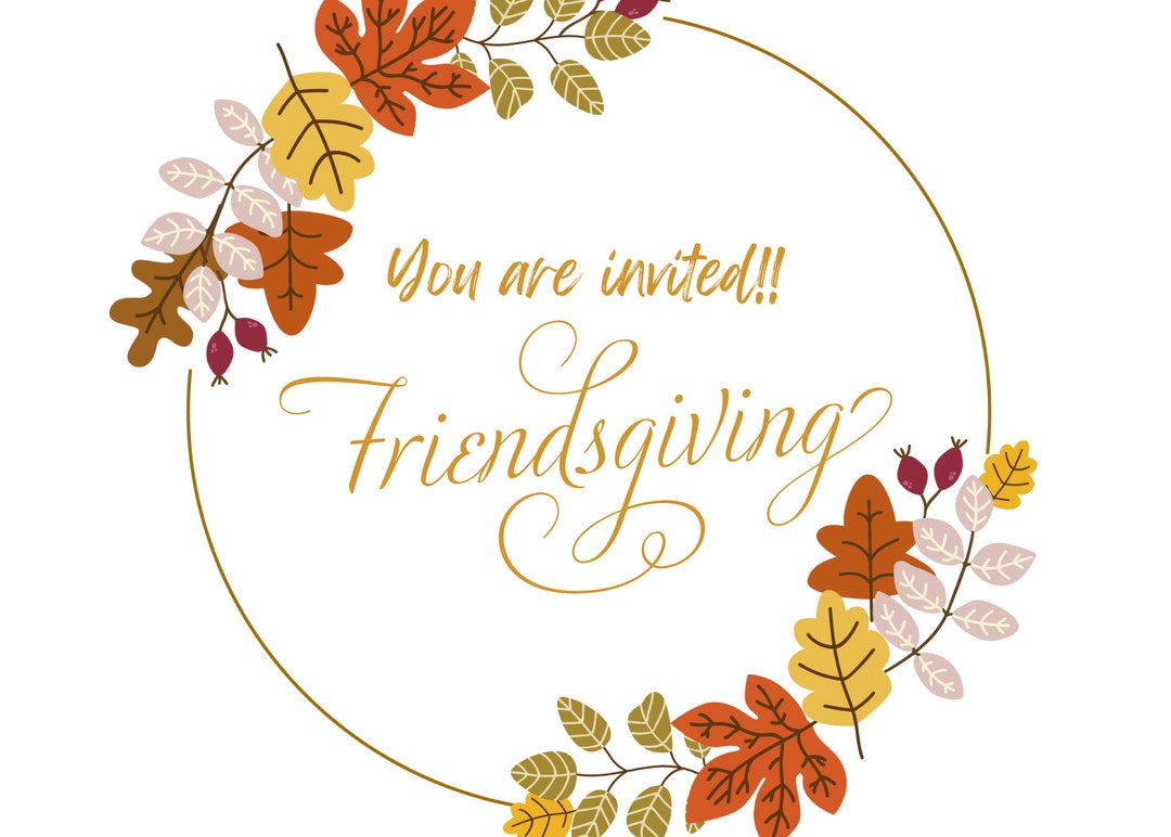 Friendsgiving Invitation Card - Etsy