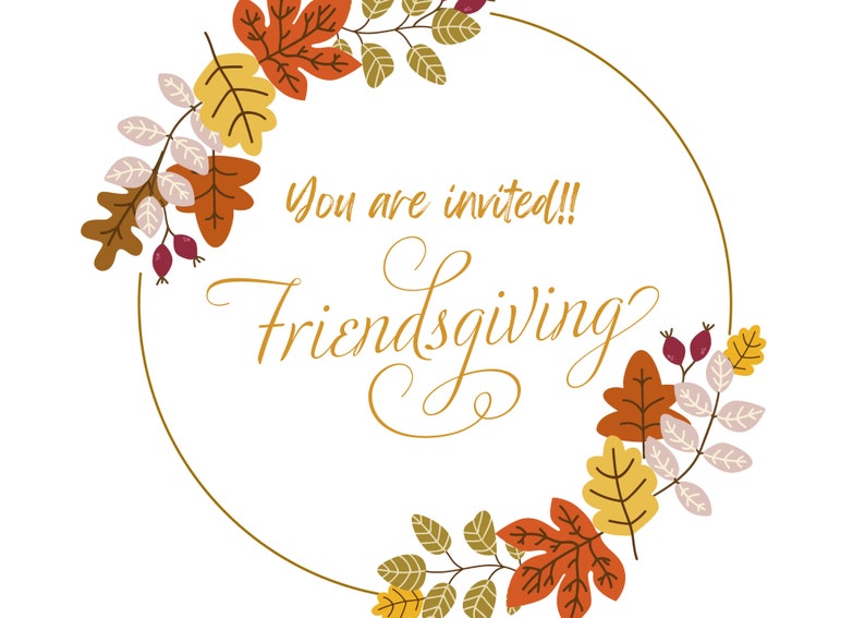 Friendsgiving Invitation Card - Etsy