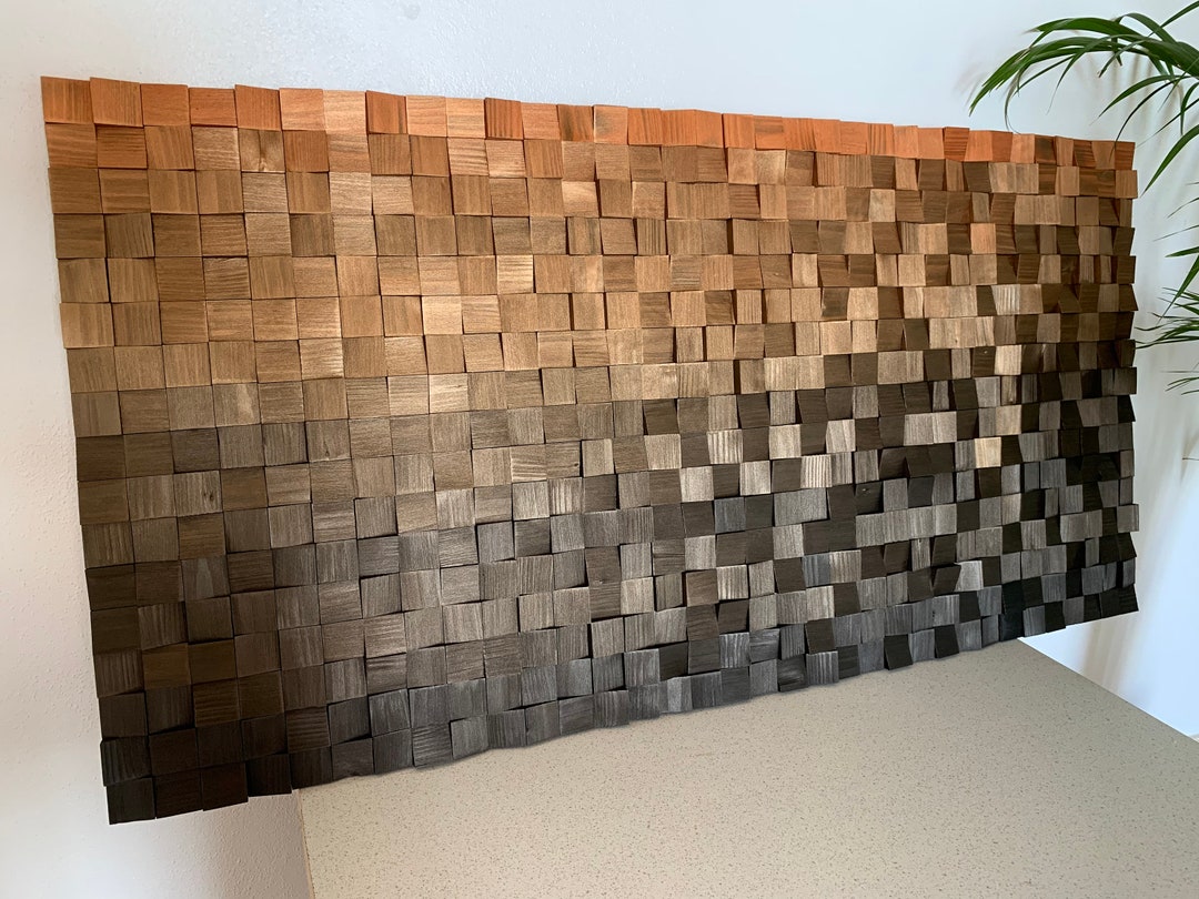 Wood Block Sound Diffuser Art Panel - Etsy