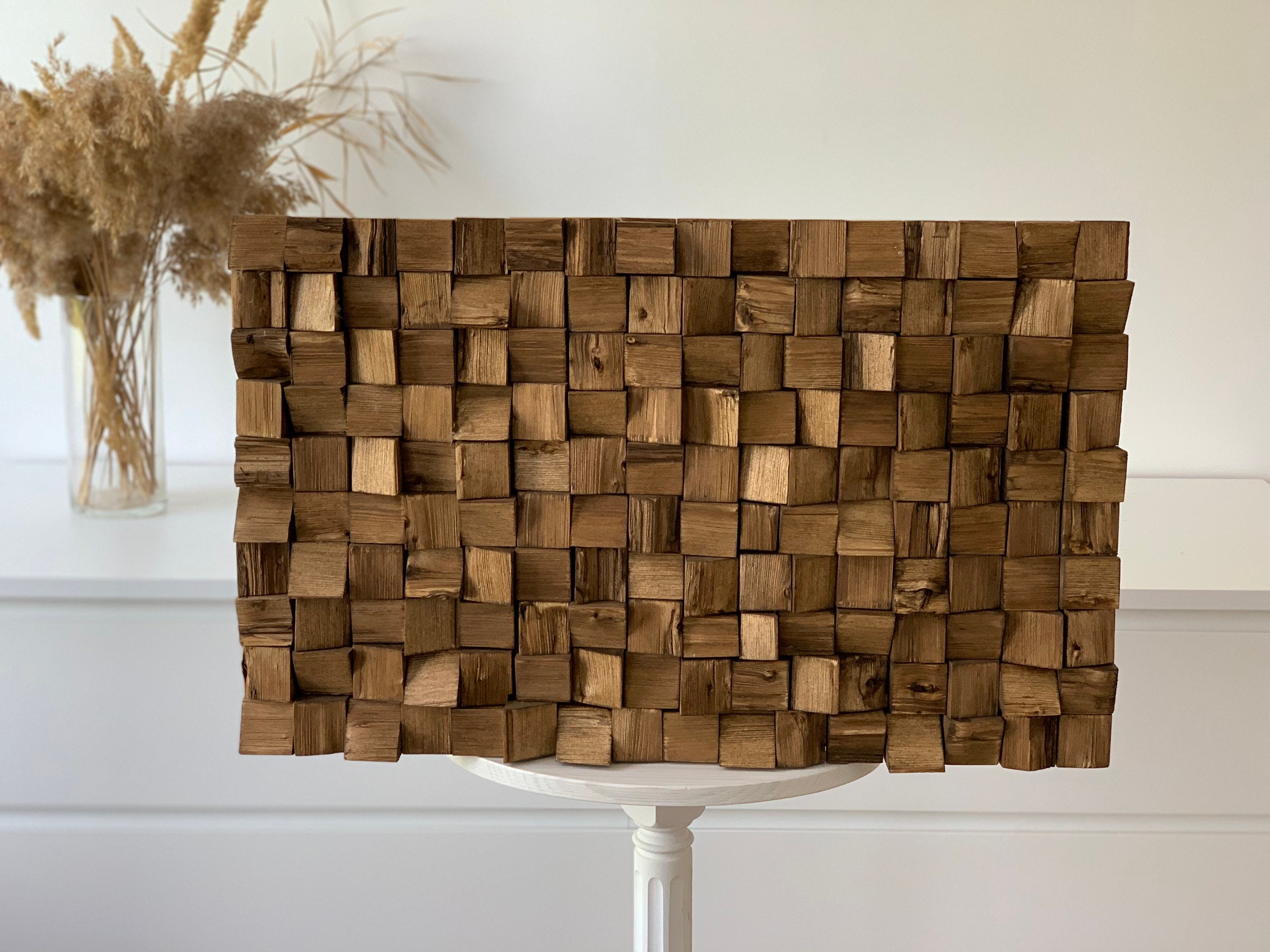 Sound Diffuser Wood Wall Art Mosaic Large Wood Wall Art - Etsy