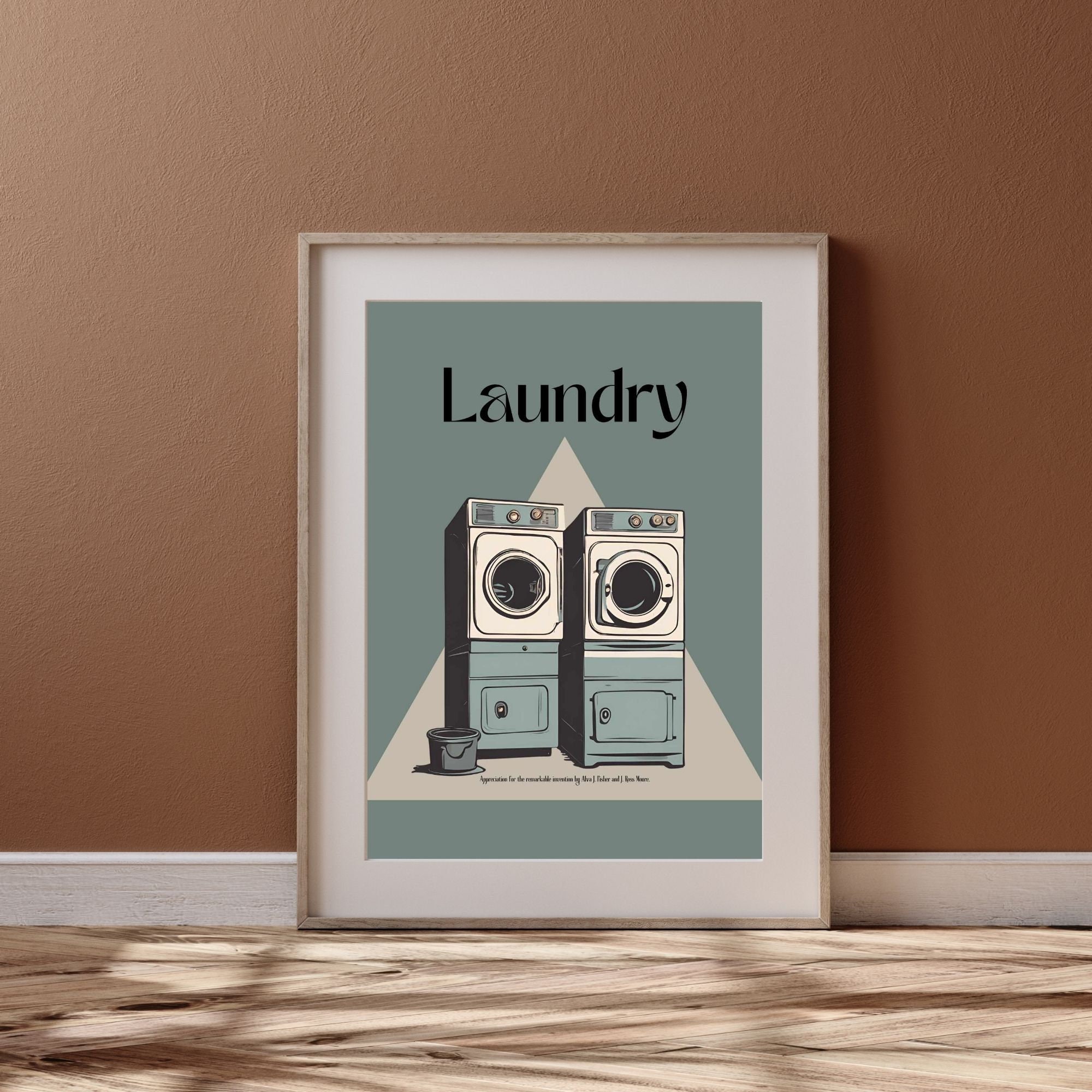Vintage Laundry Room Printable Poster Wall Art Instant Download Retro ...